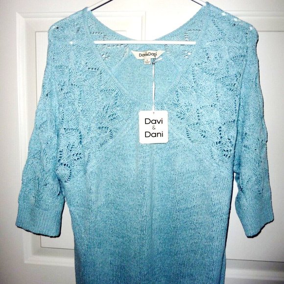 DAVI & DANI | Sweaters | Nwt Davi Dani Robin Egg Blue Lightweight ...